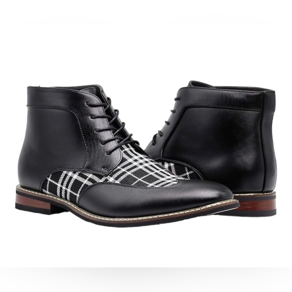 Enzo Romeo | Shoes | Open Box Titan4 Tweed Chukka Plaid Wingtips Laceup ...